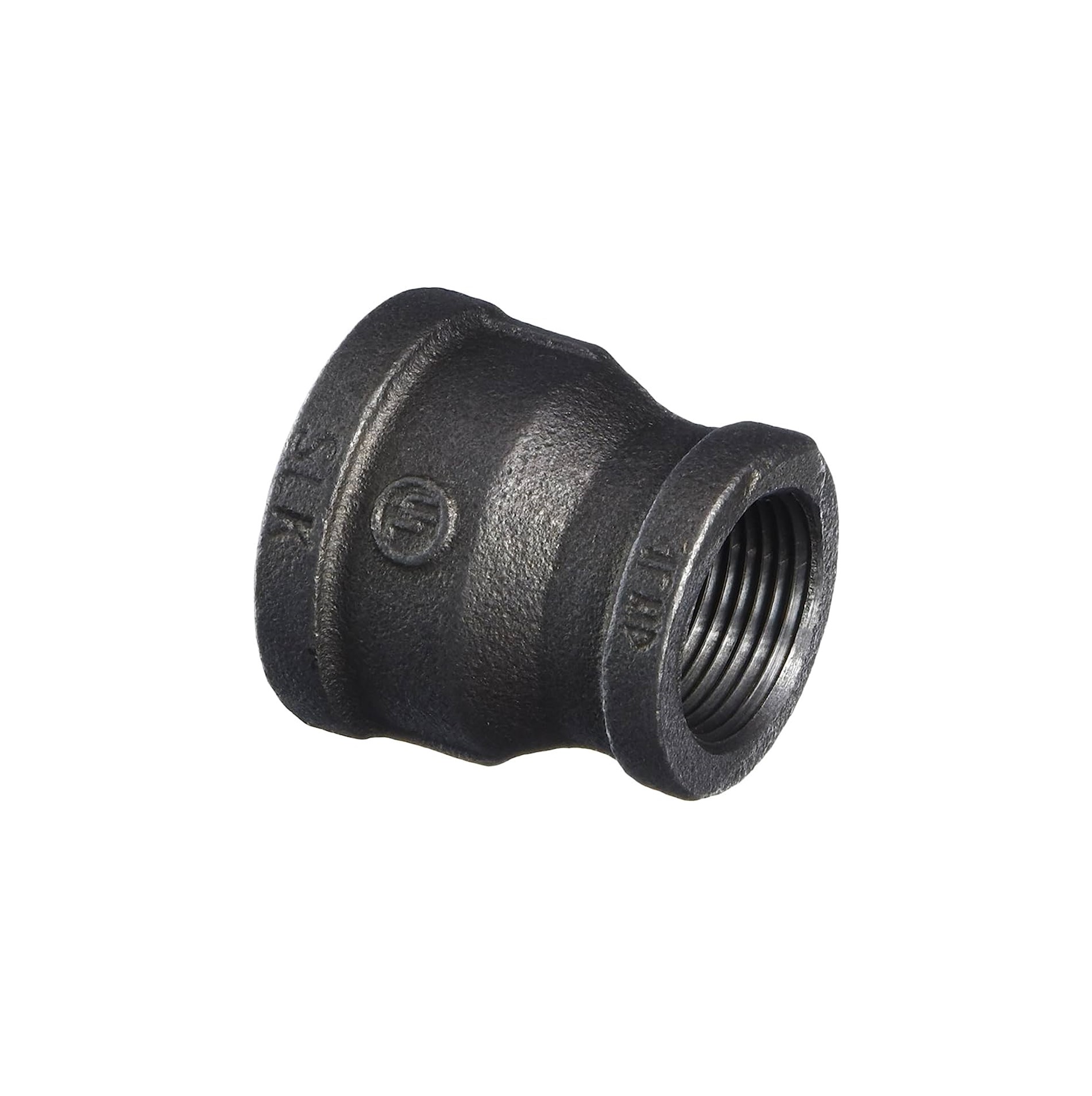 1/2" x 3/8" Black Reducing Coupling 6431005003 - Weldesign Hardware