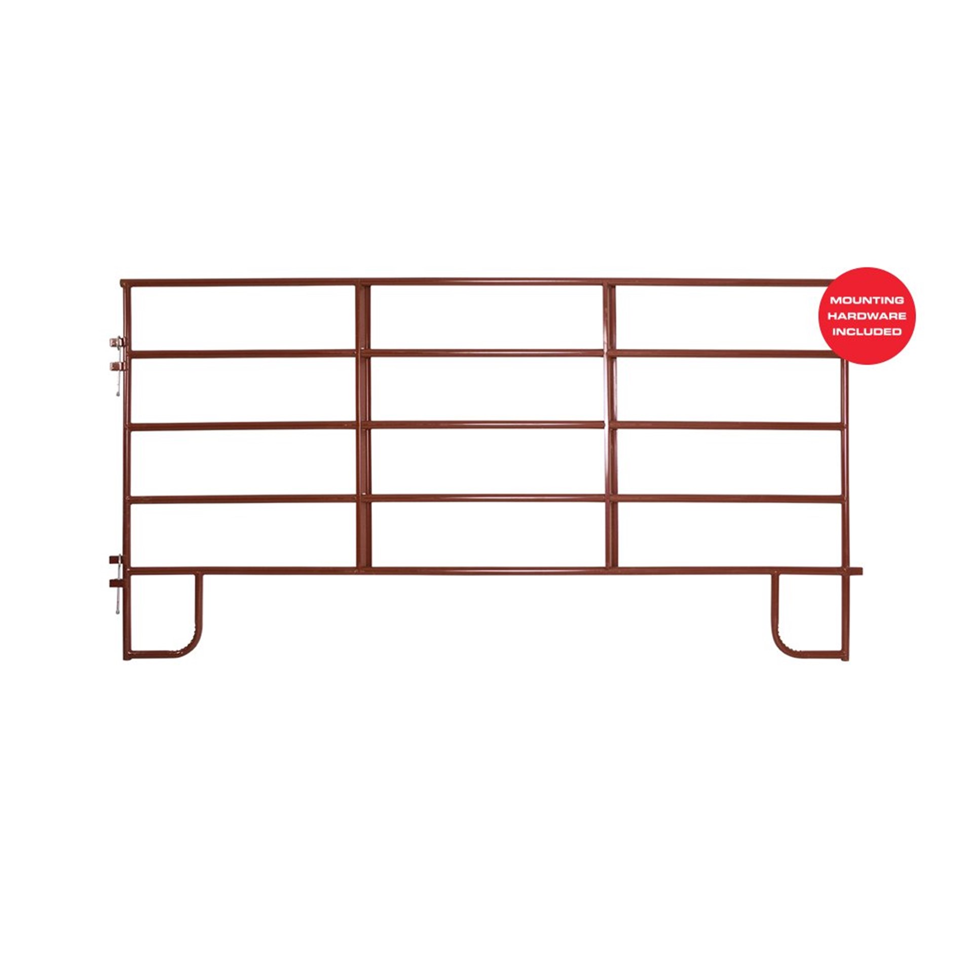 True North 12ft Red Utility 5 Bar Corral Panel TNC12 - Weldesign Hardware