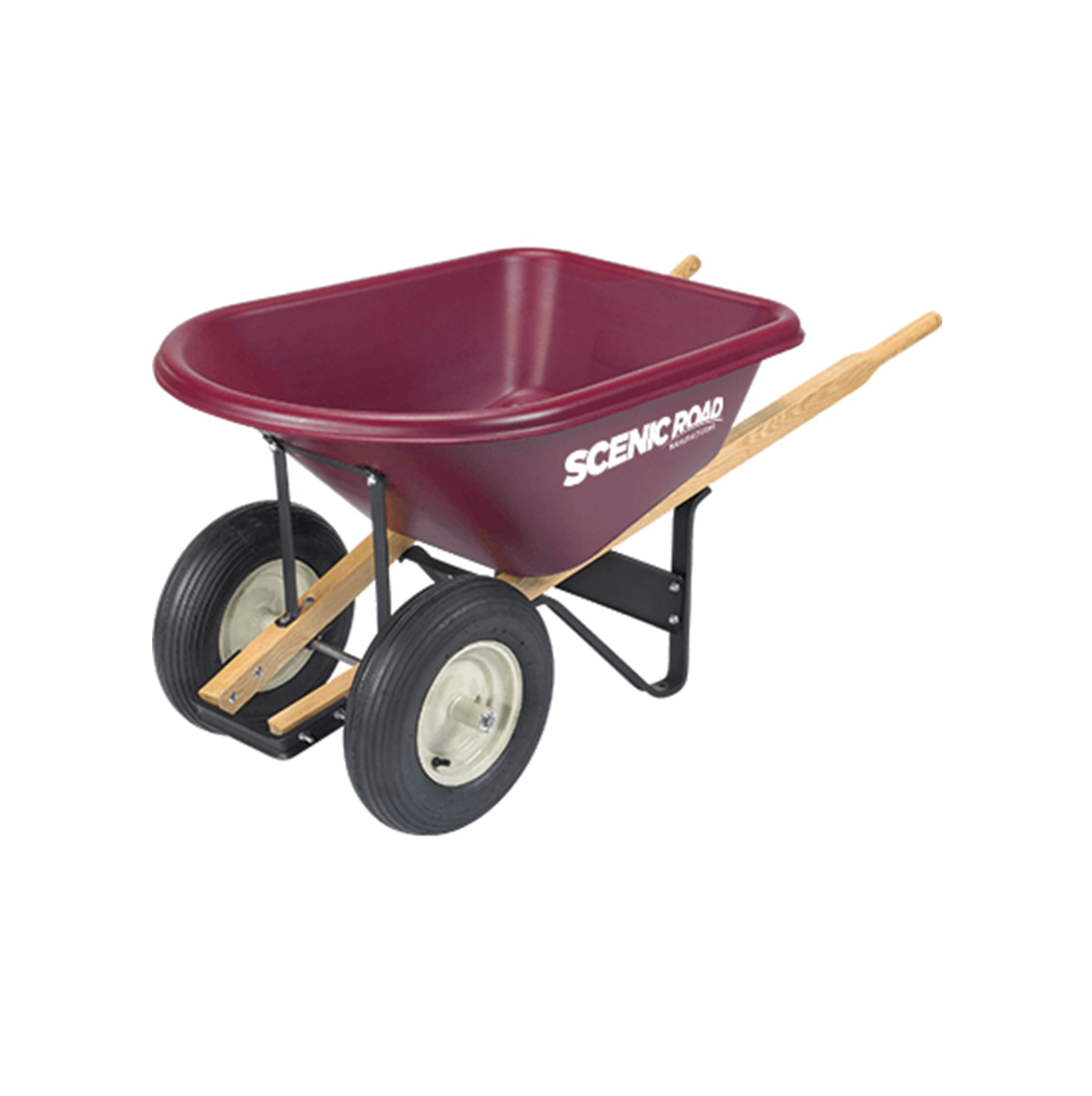 6 CUBIC 800LB Capacity Extra Heavy Duty Wheel Barrow With 2 Ribbed ...