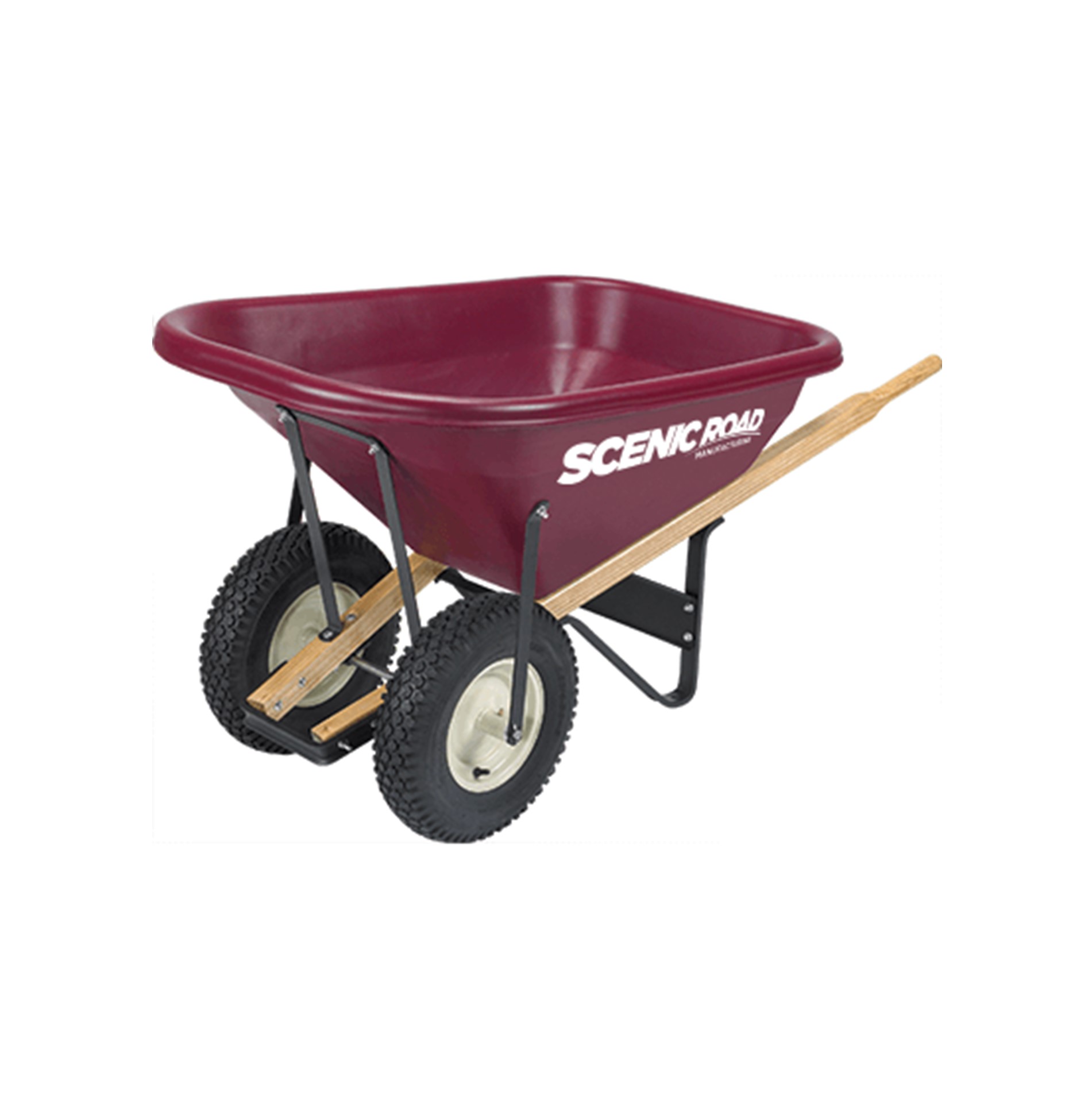 8 CUBIC 800LB Capacity Extra Heavy Duty Wheel Barrow With 2 Knobby ...