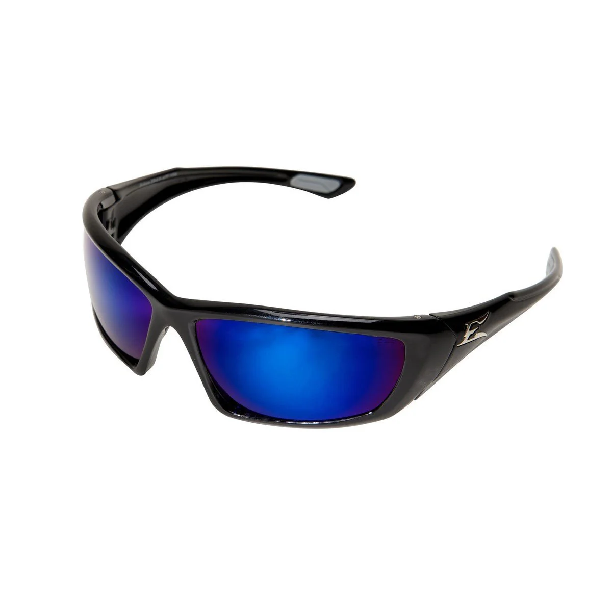 Edge Eyewear Robson Safety Glasses Black Frame & Polarized Blue Mirror ...